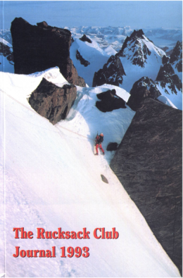 Rucksack Club Journal 1993 (1993) | Journal | Climbing History